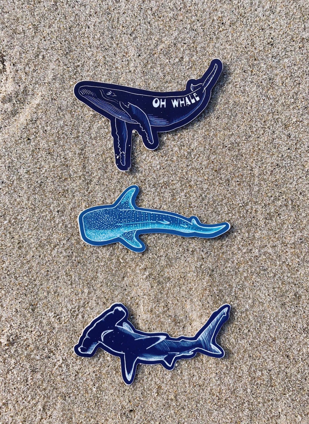 Whales + Sharks Sticker Pack - Etsy