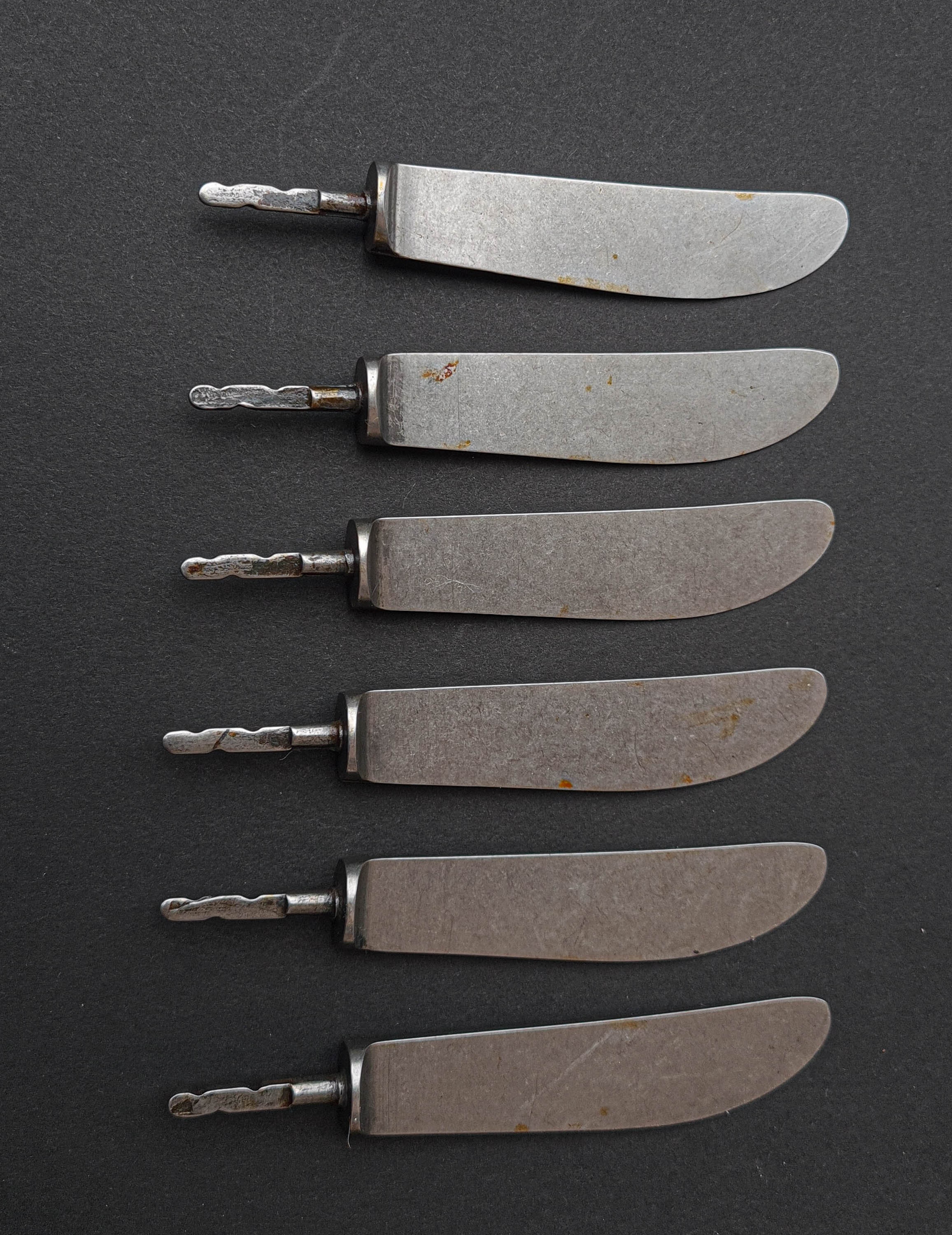 Lot of 6 Vintage Knife Fixed Blank Blade Hunting Knife Bowie Knife ...