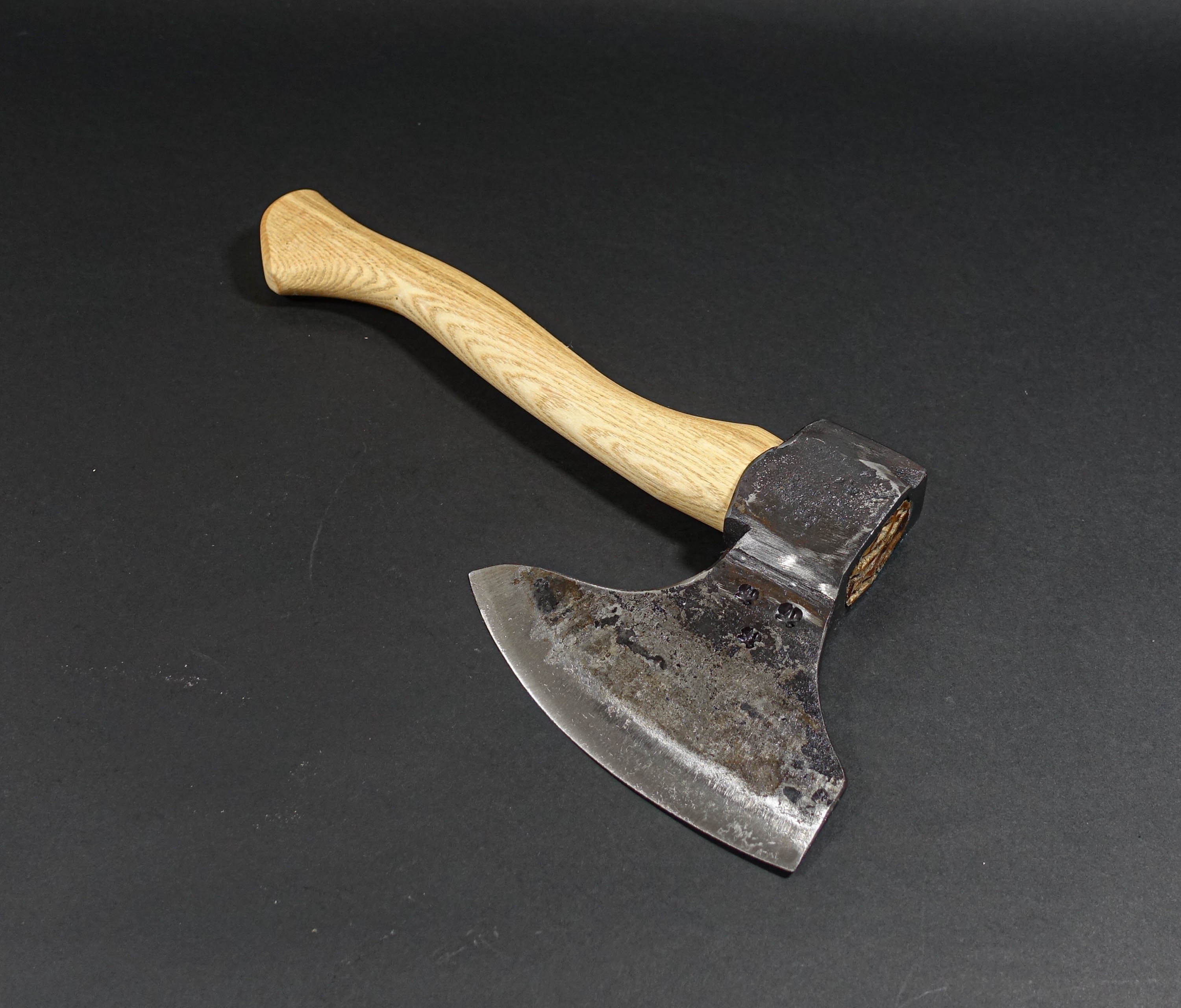 Hand Forged Broad Hewing Axe: Hickory Handle Camping Hatchet - Etsy