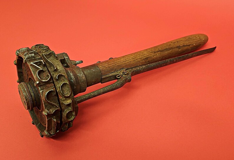 19th C Antique Wood Log Marking Tool Hammer WW2,L.1940,FREIBURG GOHLERS ...