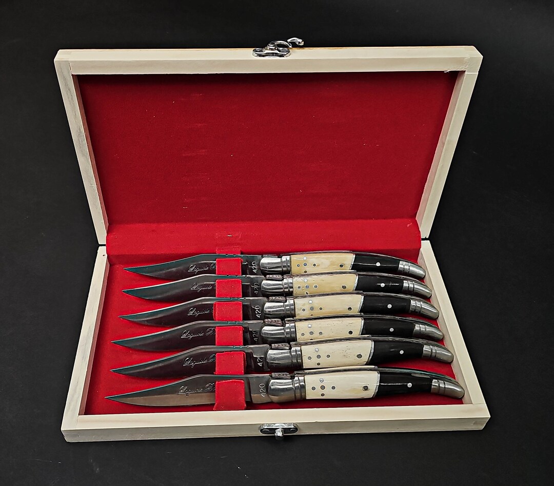 Set of 6 French Laguiole Handle Steak Knives - Etsy