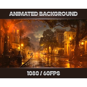 ANIMATED BACKGROUND for Vtuber Magical Street With Falling - Etsy
