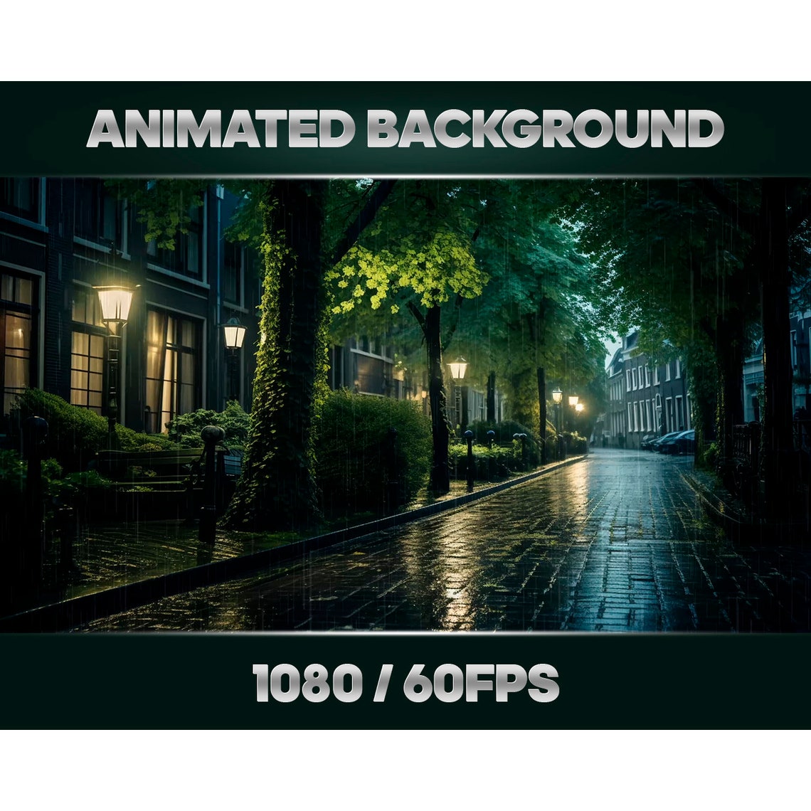 Vtuber Background,rainy Street, Animated Background, Twitch Overlay - Etsy
