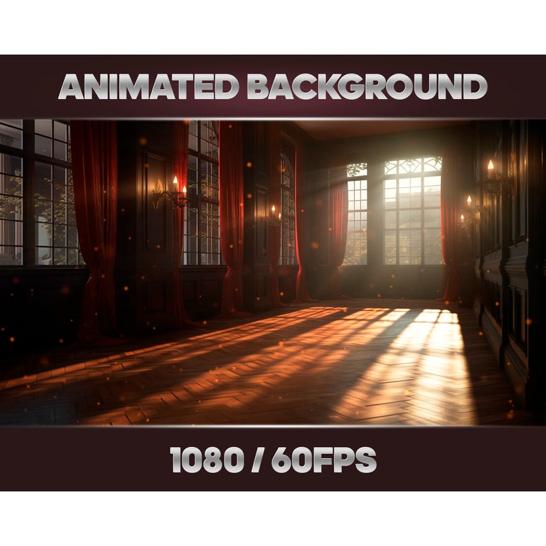 ANIMATED BACKGROUND for Vtuber Large Hall in Classic Style - Etsy