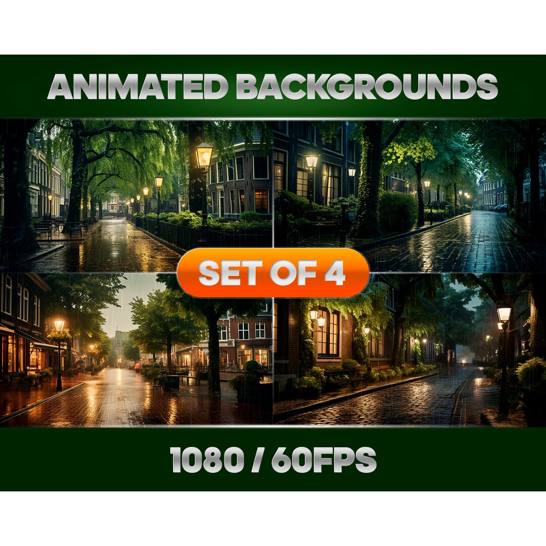 Vtuber Background,rainy Street, Animated Background, Twitch Overlay - Etsy