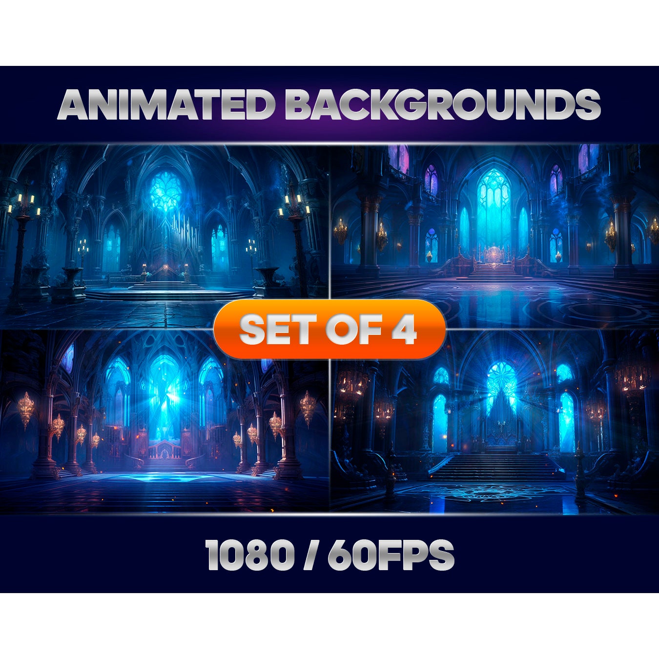 Vtuber Background, Fantasy Palace, Animated Background, Twitch Overlay ...