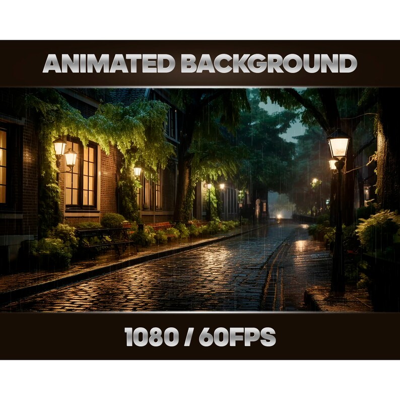 Vtuber Background,rainy Street, Animated Background, Twitch Overlay - Etsy