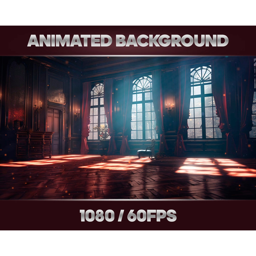 ANIMATED BACKGROUND for Vtuber, Large Hall in Classic Style, Looped ...