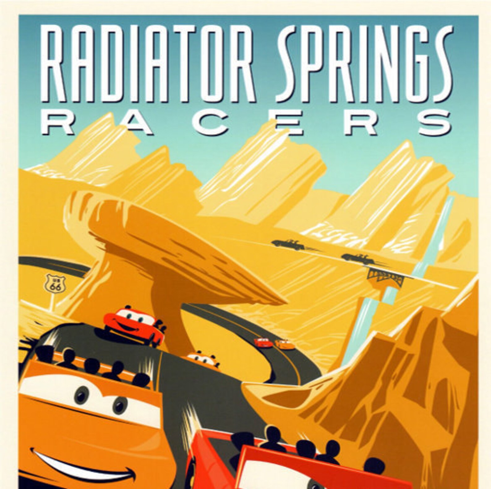 Vintage Radiator Springs Poster Disney Park Poster Cars | Etsy