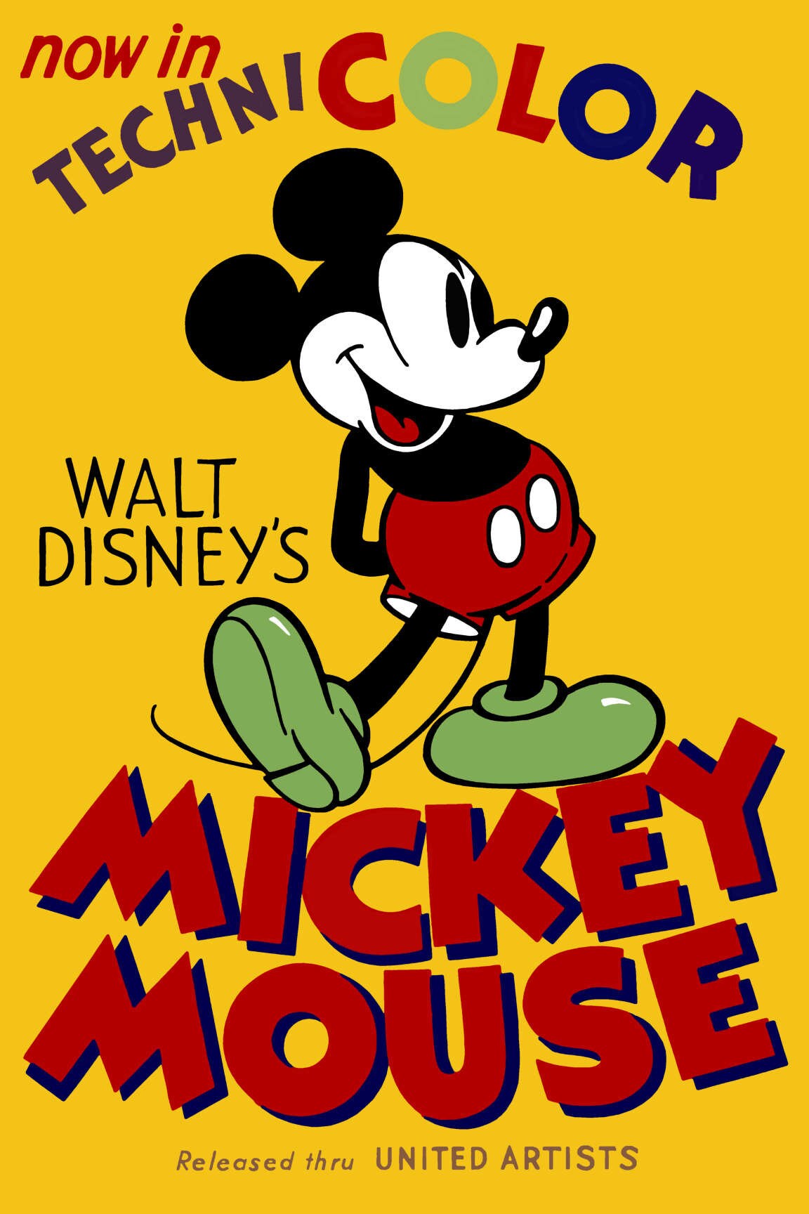 Disney Poster Mickey Mouse 1935 Reproduction Disney Movie | Etsy