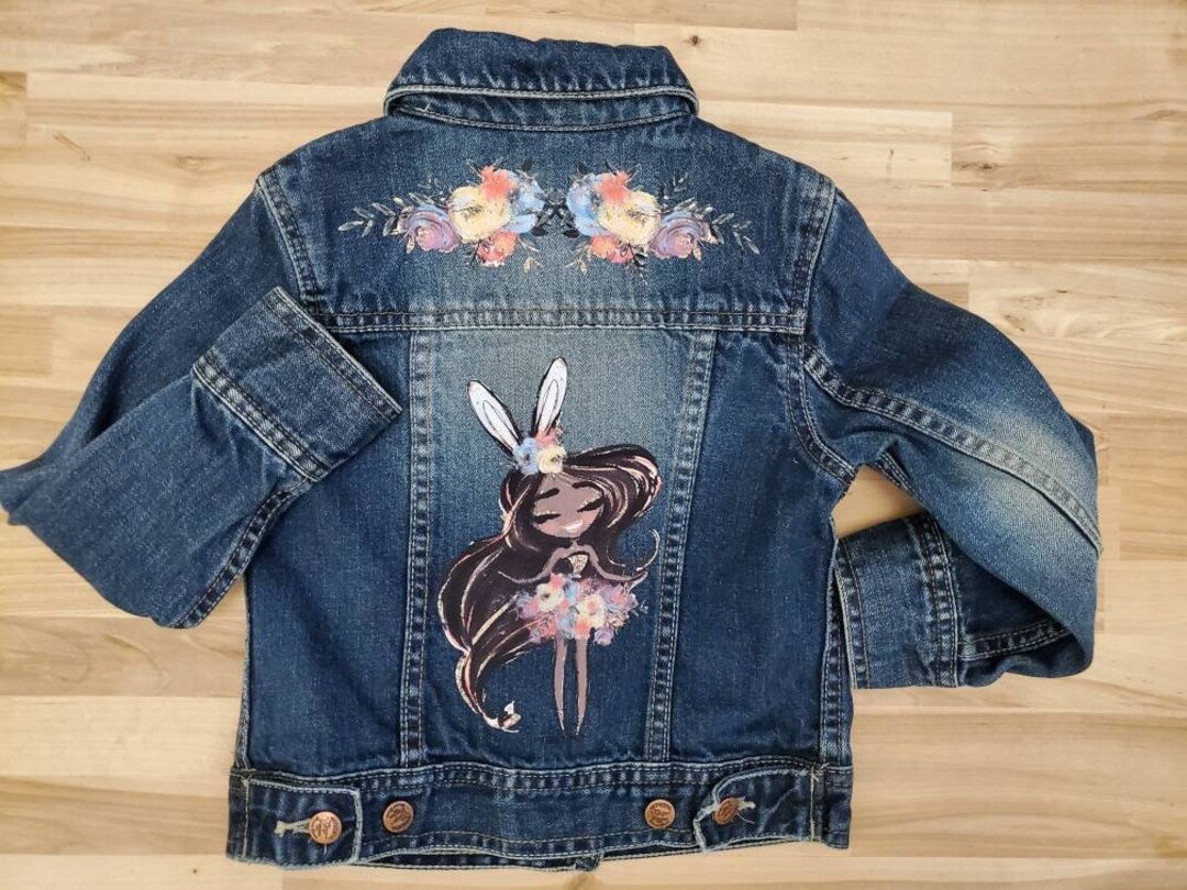 Girl's Personalized Denim Jacket - Etsy