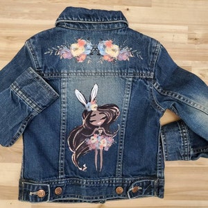 Girl's Personalized Denim Jacket - Etsy