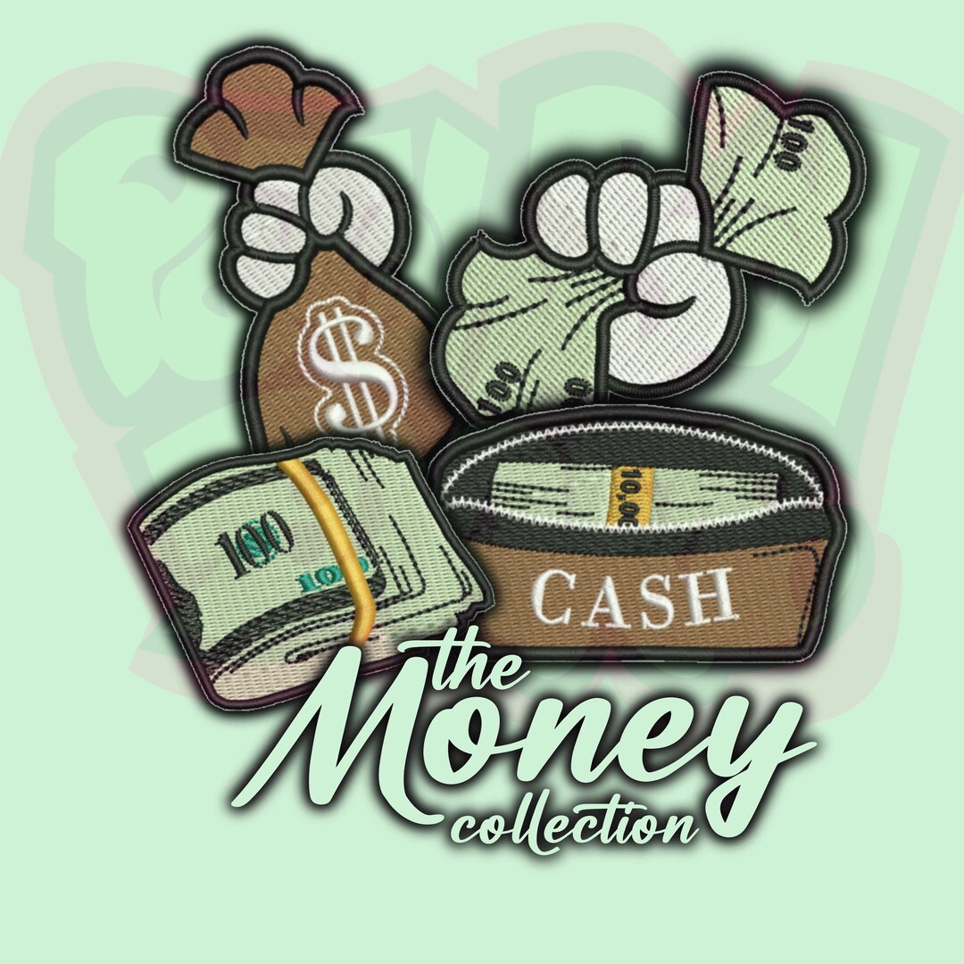 Money DIGITAL FILES Embroidery Files ~ One Size ~ PES Files & More - Etsy