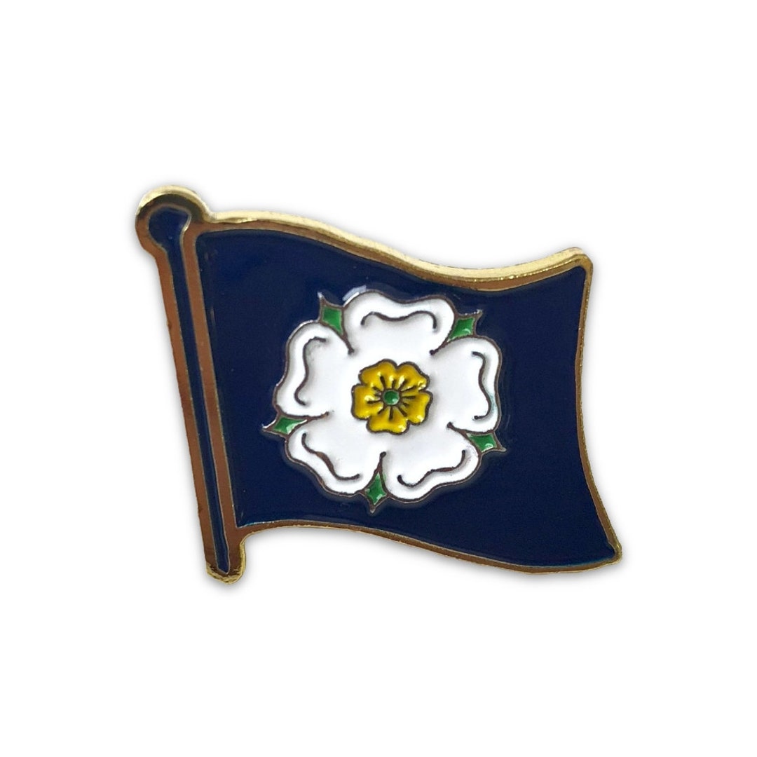 Yorkshire Flag Pin Badge White Rose / House of York / Regional Gifts ...