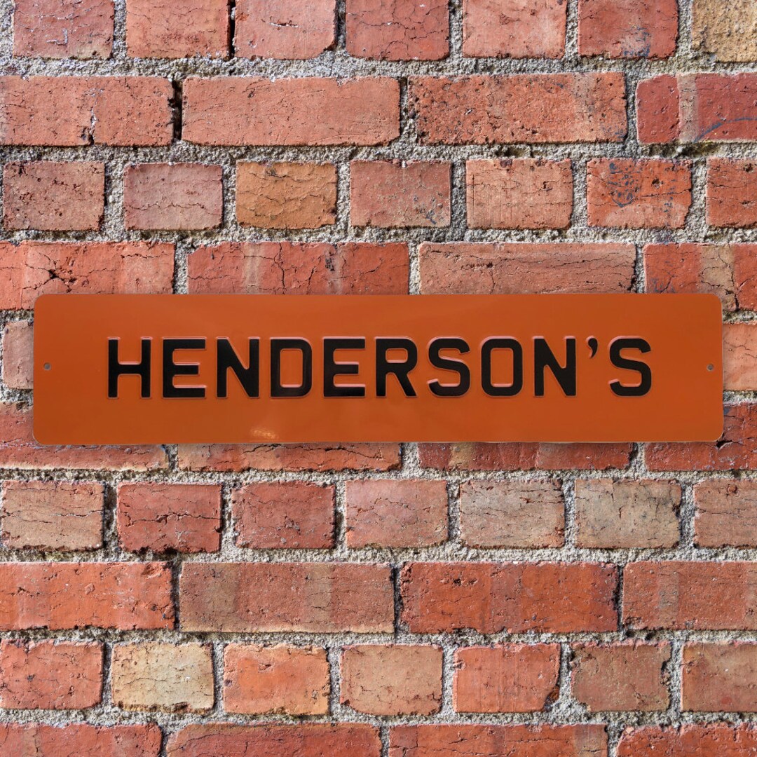 Henderson's Aluminium Metal Street Style Sign Unique - Etsy UK
