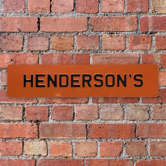 Henderson's Aluminium Metal Street Style Sign Unique | Etsy