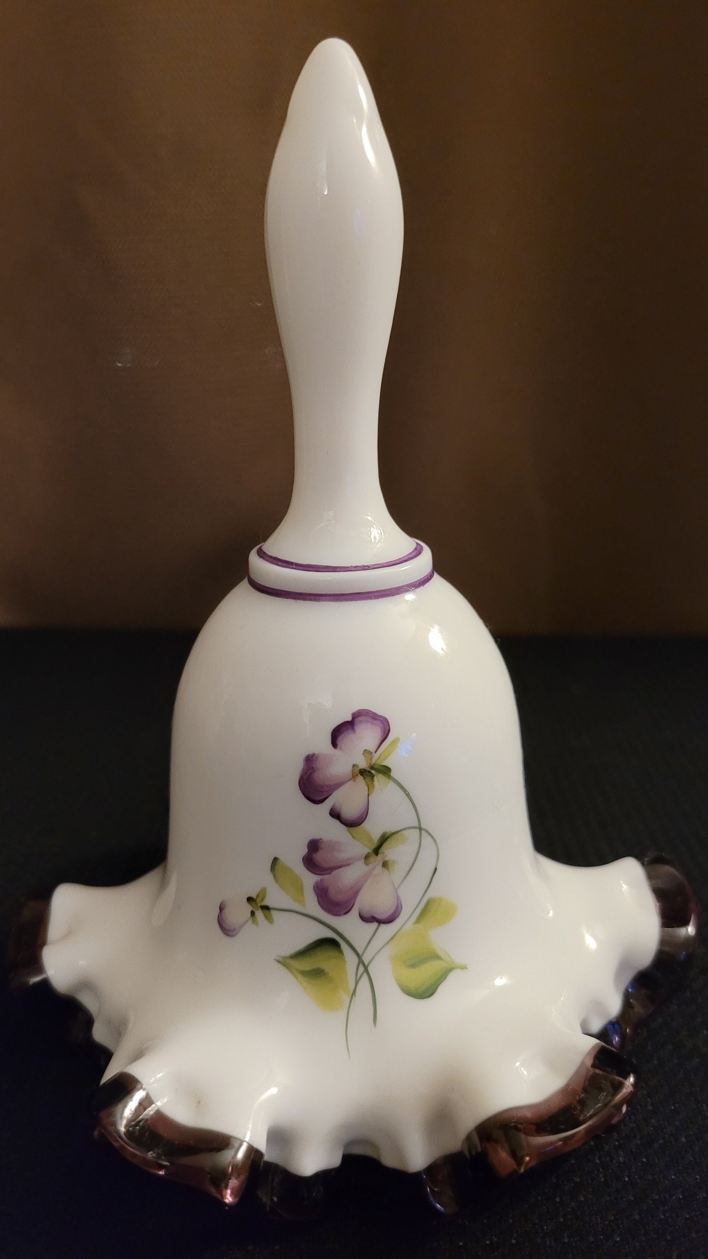 Fenton Hand Painted Bell/signed by S Bryan/vintage - Etsy