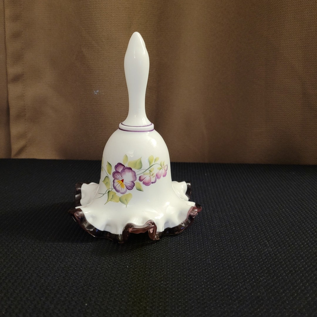 Fenton Hand Painted Bell/signed by S Bryan/vintage - Etsy