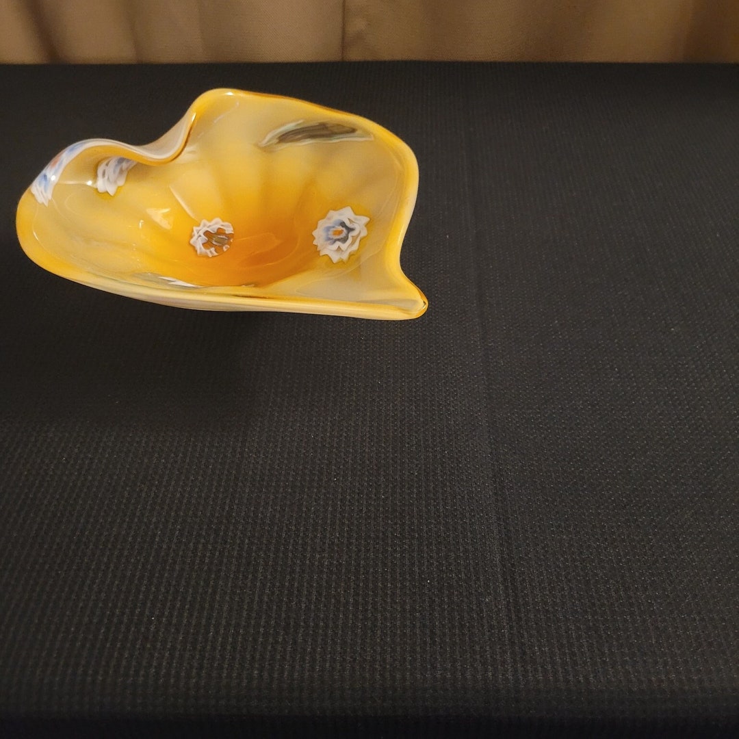 Murano Candy Dish Millefiori Design/fratelli Tasso Glass/trinket Holder ...