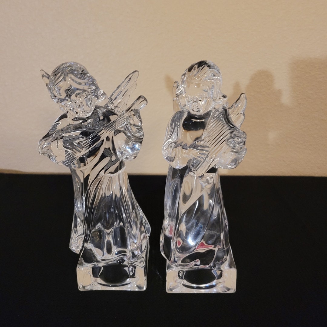 2 Mikasa Crystal Angels/hearld Collection/germany 1980/christmas Decor ...