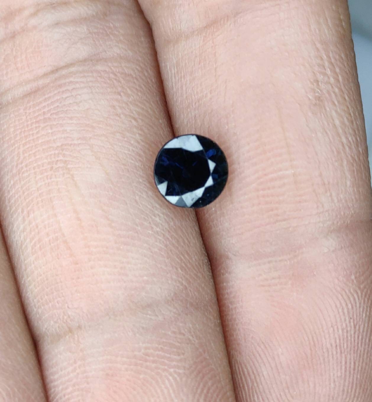 650 mm Größe natürliche blaue Saphir Runde Form facettierten - Etsy.de