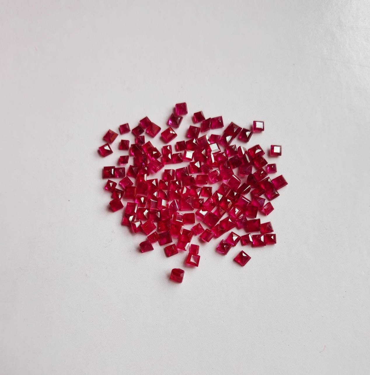 Natural Burma Ruby Square Cut Stones 2mm 2.5mm 3mm 3.5mm 4mm | Etsy