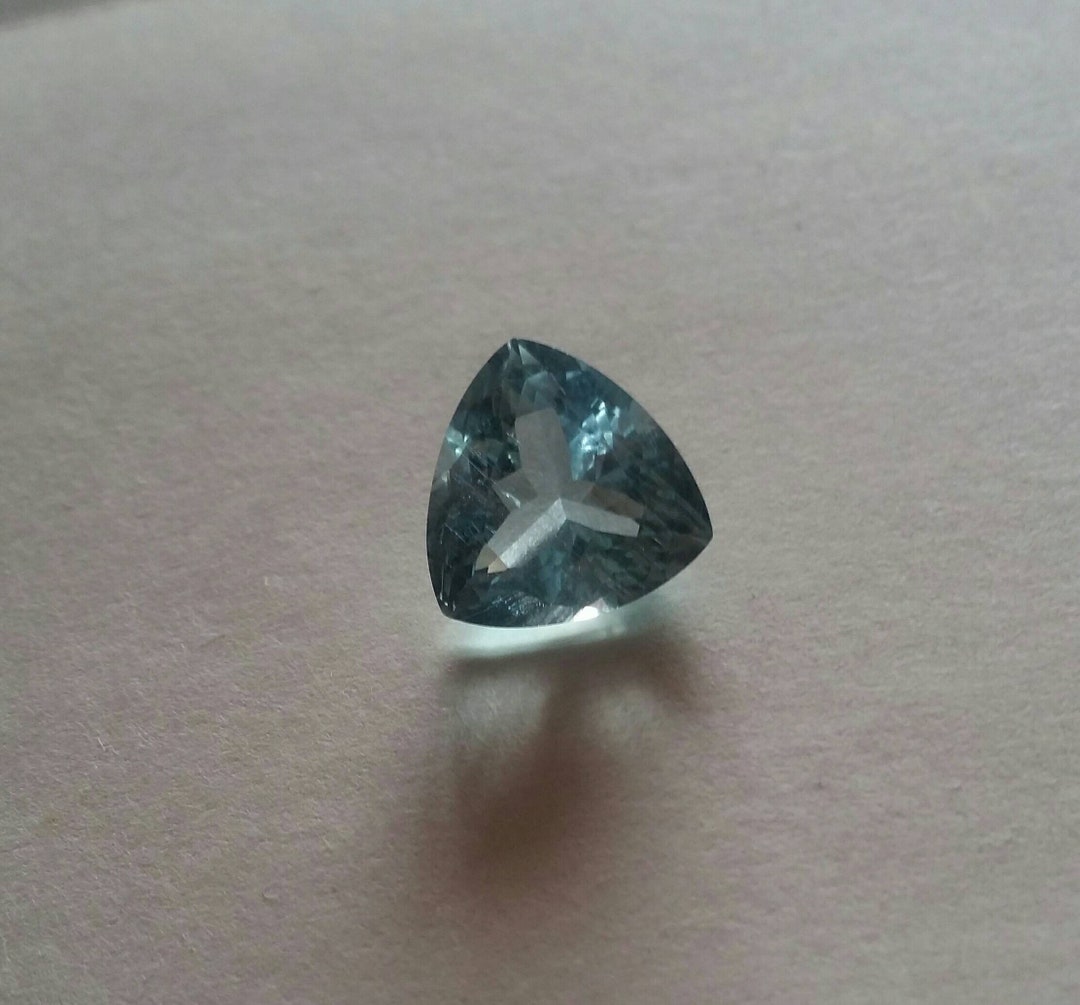 Natural Aquamarine Trillion Shape 11mm Size Aquamarine Trillion Cut ...