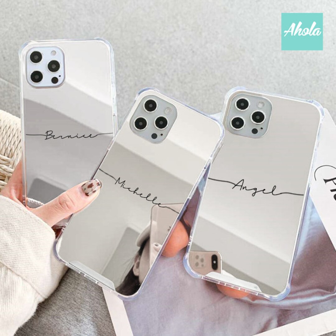 Tilly Cursive Font Custom Name Protective Mirror Phone Case iPhone 16 ...