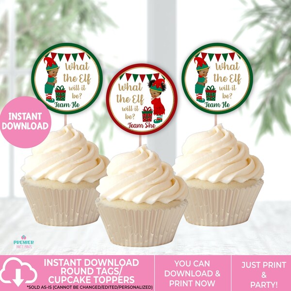 Elf Cupcake Toppers - Etsy