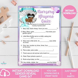 Instant Download Mermaid Baby Shower Game Bundle Brown Tone-bs064 - Etsy