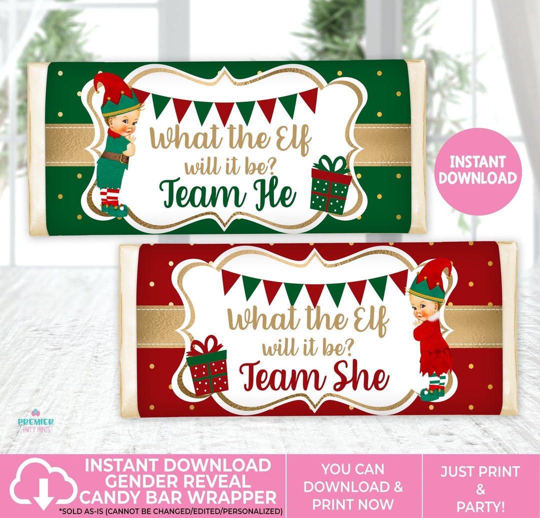 Instant Download (non-editable) What the Elf Christmas/winter Gender ...