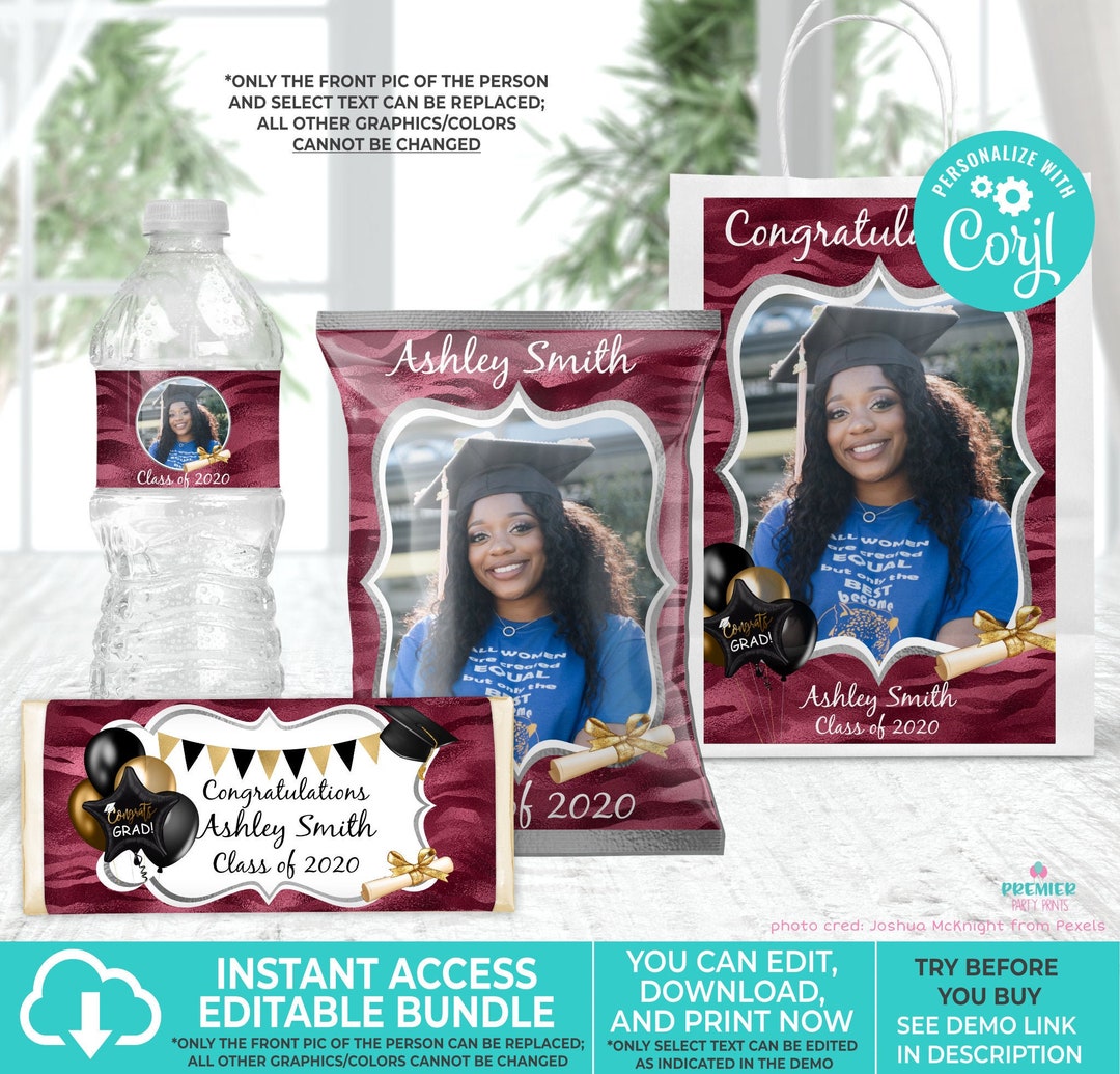 Editable Instant Access/download Maroon/burgundy & Silver (colors ...