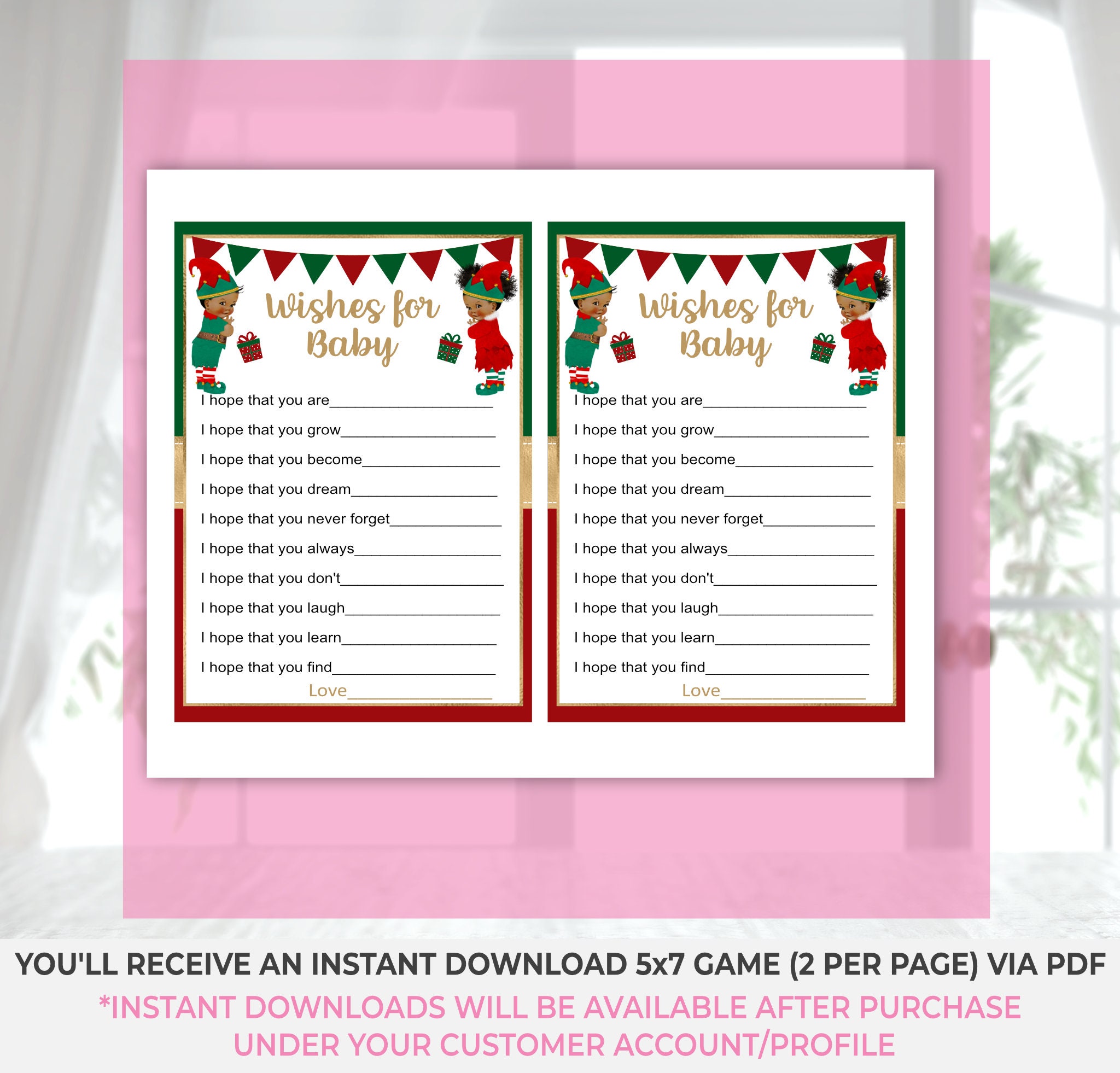 Instant Download What the Elf Christmas/winter Wishes for Baby - Etsy