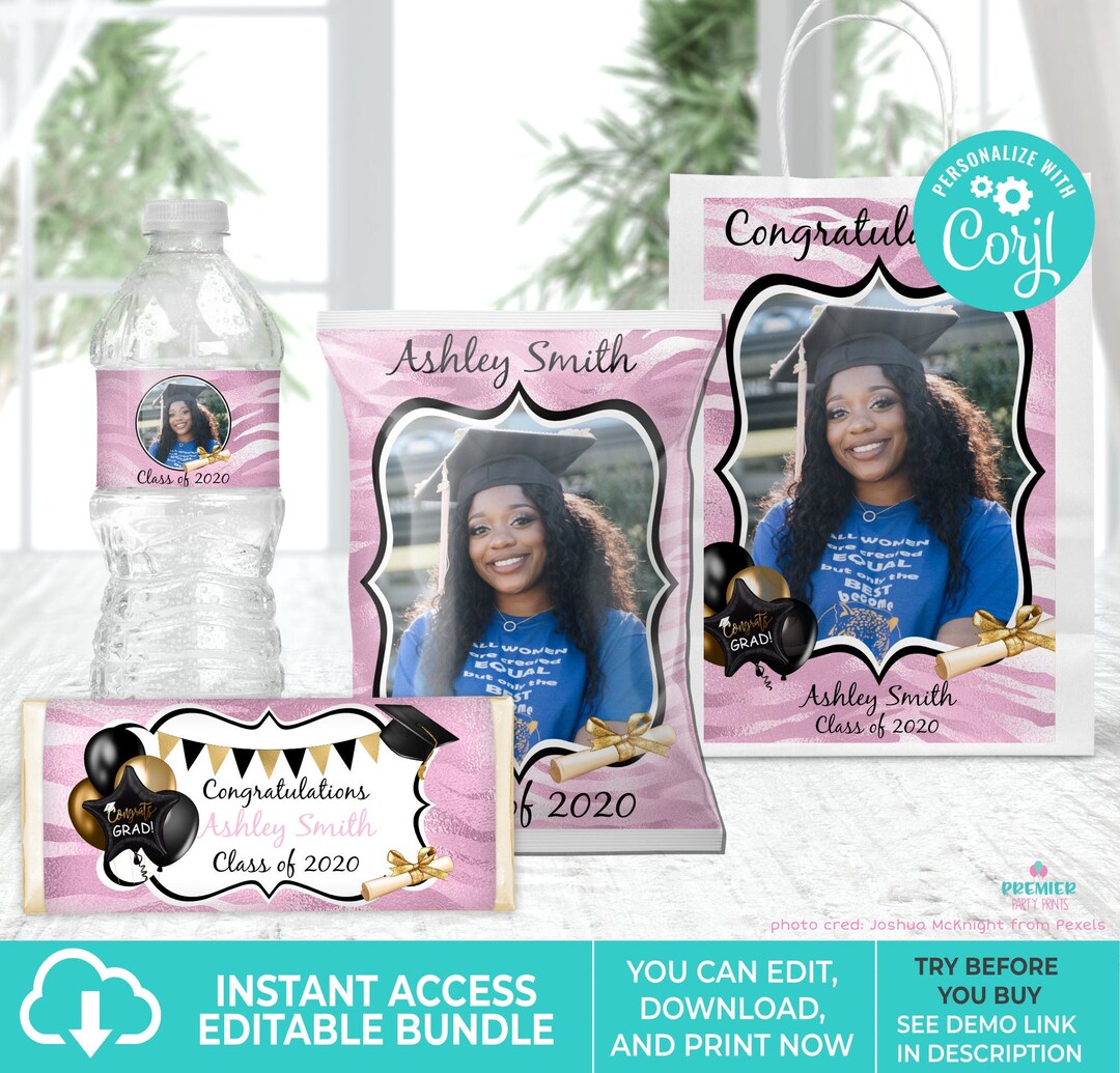 Editable Instant Access/download Pink & White (colors Cannot Be Changed ...