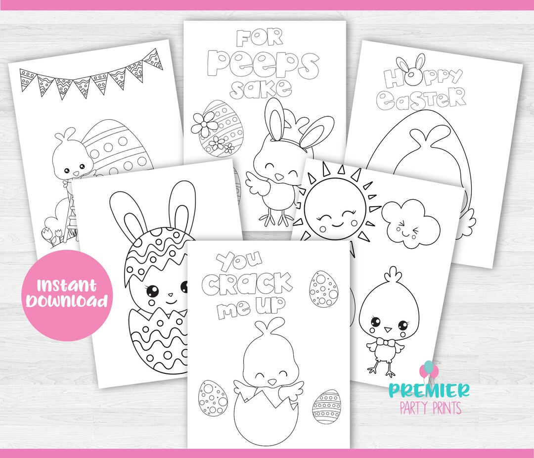 Instant Download Easter Coloring Pages-ecp002 - Etsy