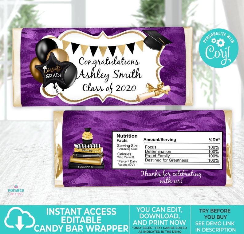 Editable Instant Access/download Dark Purple & Gold colors - Etsy