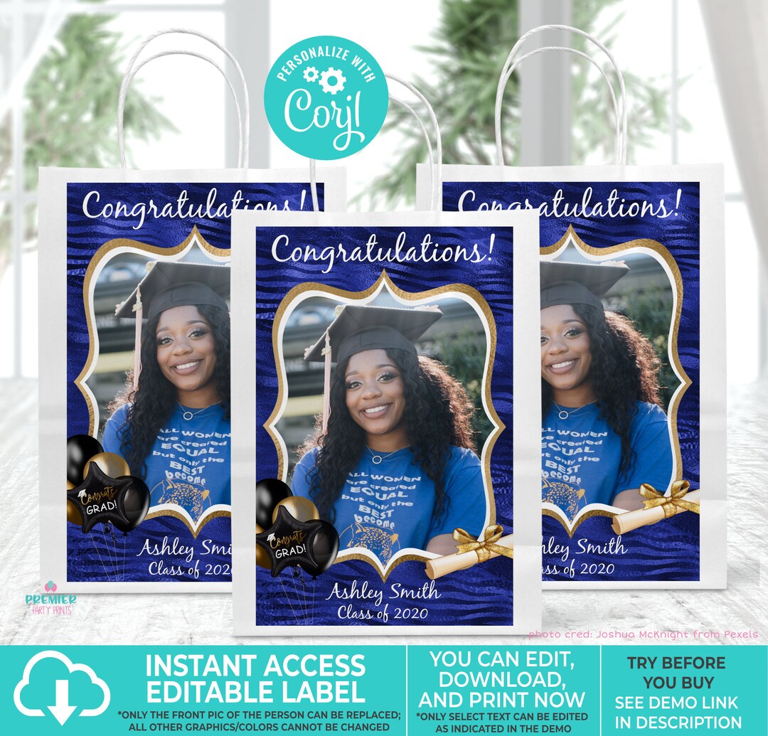 Editable Instant Access/download Navy Blue & Gold colors Cannot Be ...