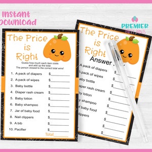 Instant Download Halloween Little Pumpkin the Price is Right Baby ...