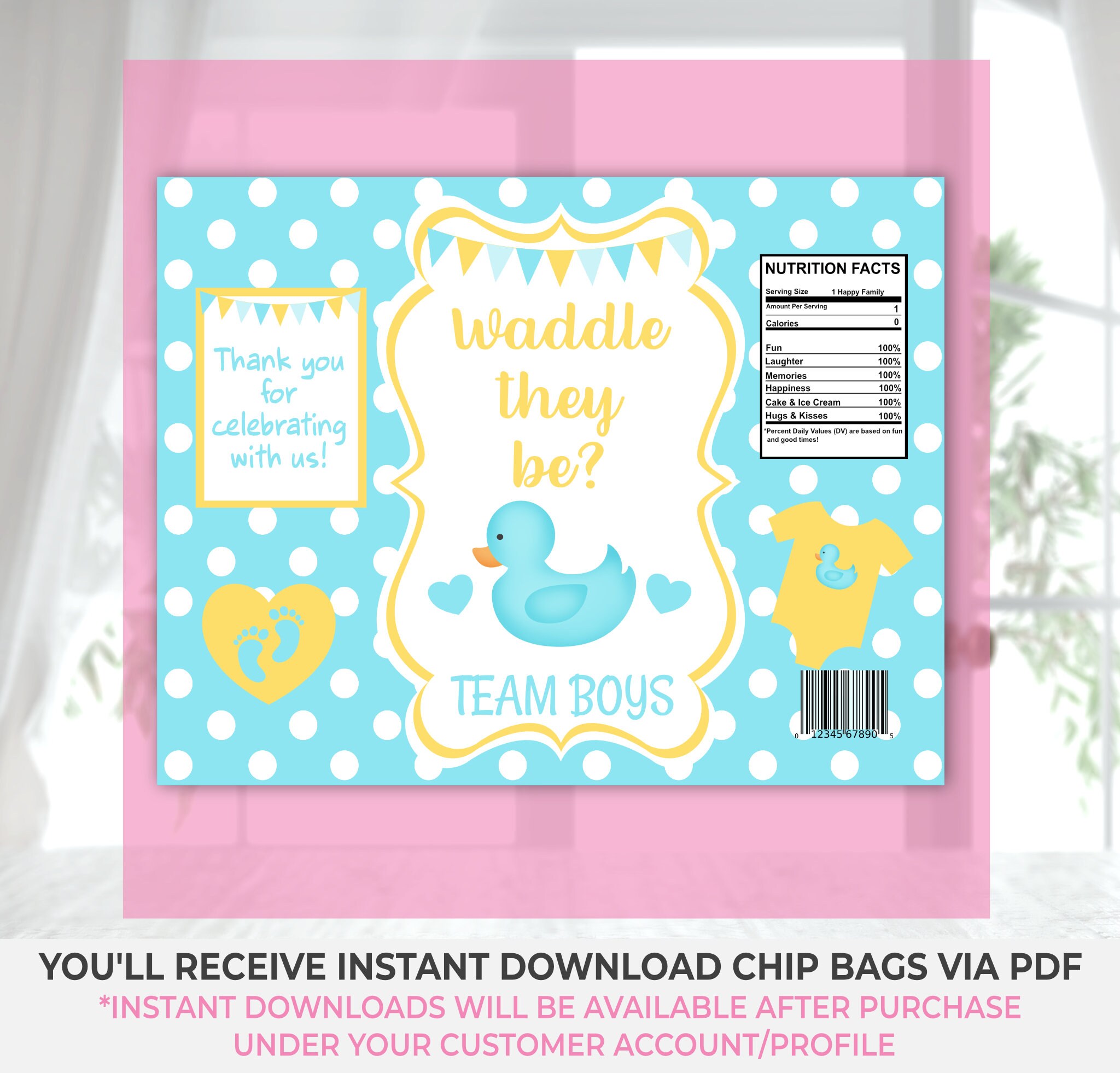 Instant Download Twin Reveal Waddle Baby Be Rubber Ducky Twin - Etsy