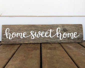 Home Sweet Home Sign / Rustic Decor / Rustic Signs / Rustic - Etsy