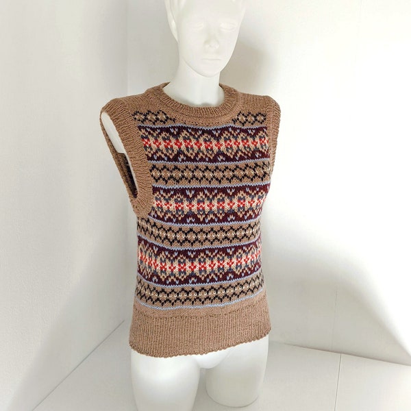 Fair Isle Sweater Vest - Etsy