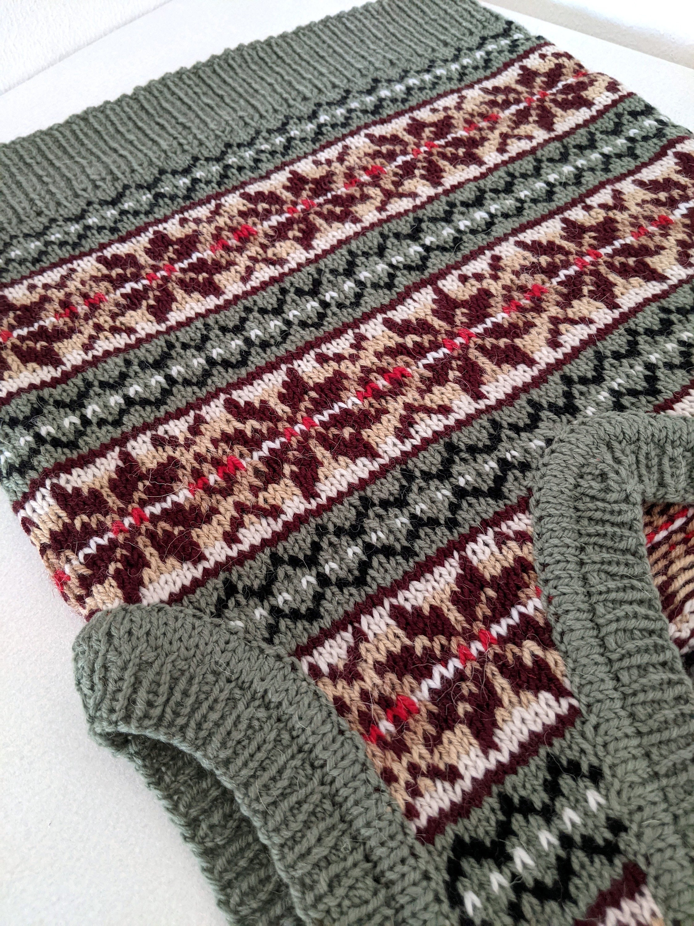 Handknit Fair Isle Vest V Neck Pullover Sleeveless Nordic - Etsy