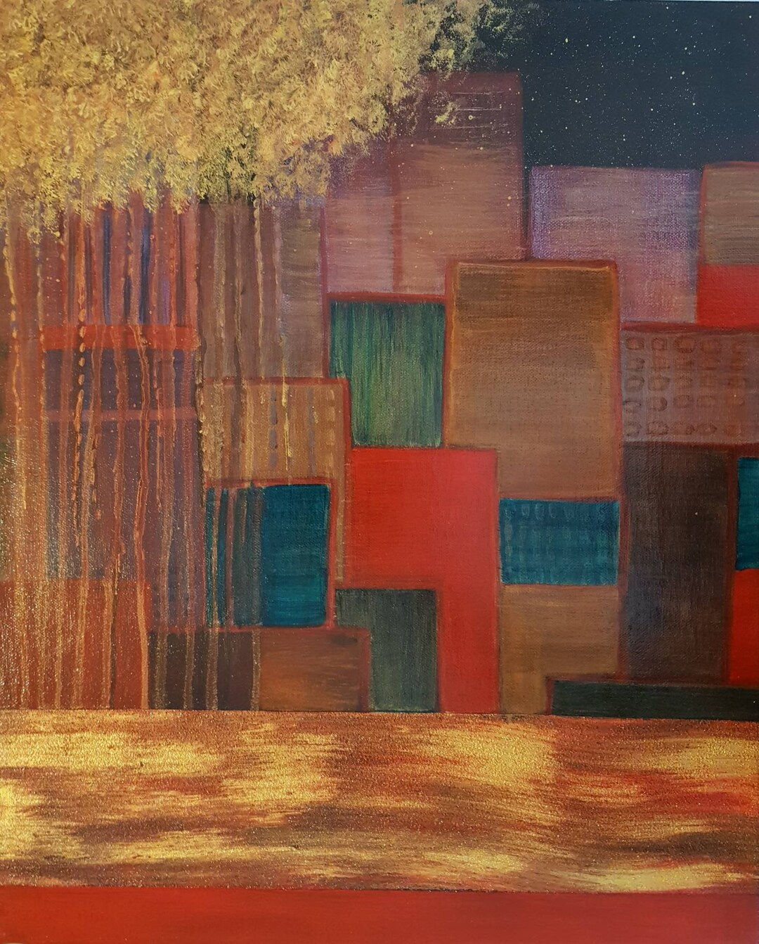 Abstract Urban Landscape. Handmade and Original Art - Etsy