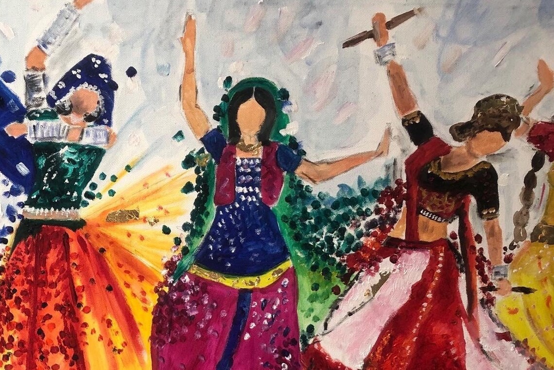 Traditional Dance Forms | Handmade | Original | Oil on Canvas With Gold ...