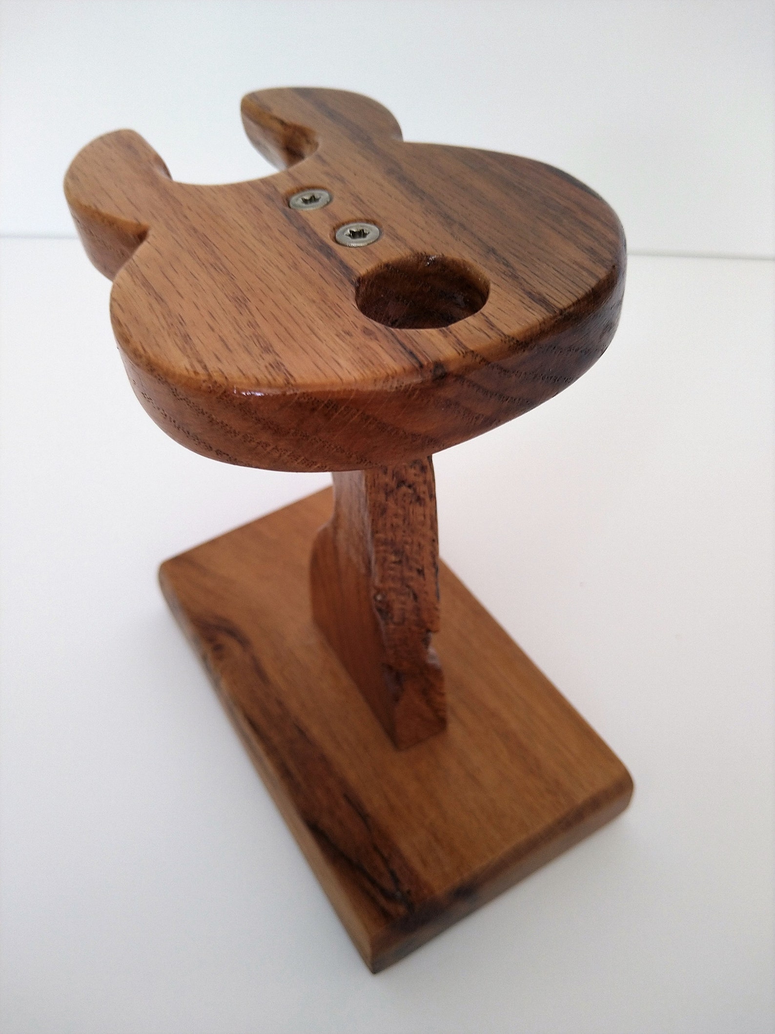 Hand Crafted Oak Wood Razor and Brush Holder, Wood Shaving Stand ...