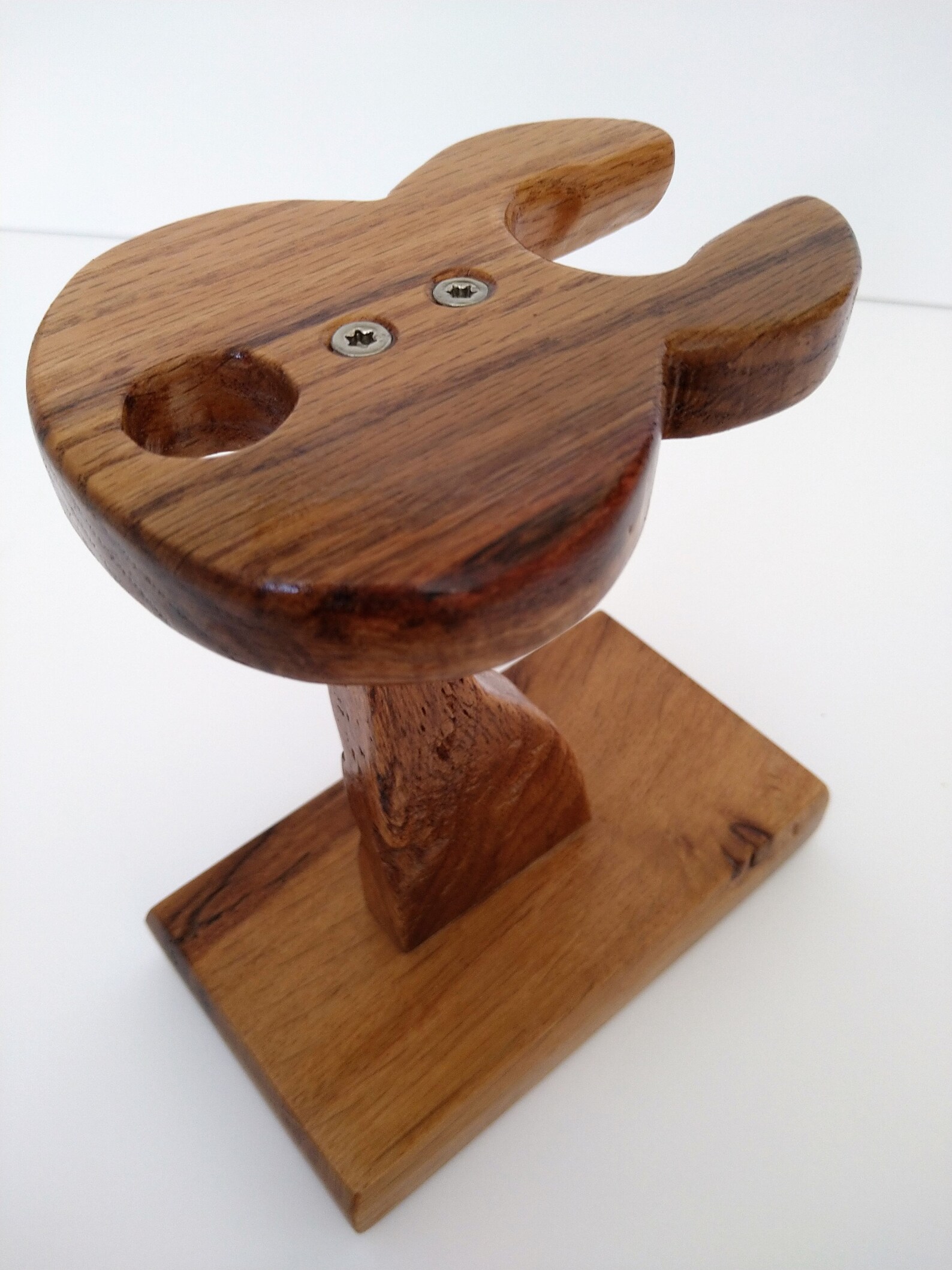 Hand Crafted Oak Wood Razor and Brush Holder, Wood Shaving Stand ...