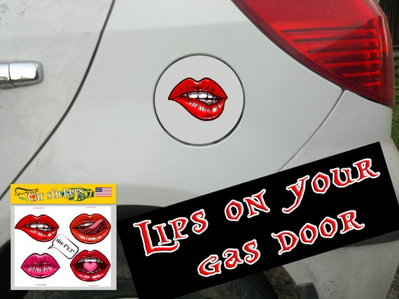 Hot Lips Vinyl Decals Red Set Lips Stickers Labels Fuel Gas | Etsy