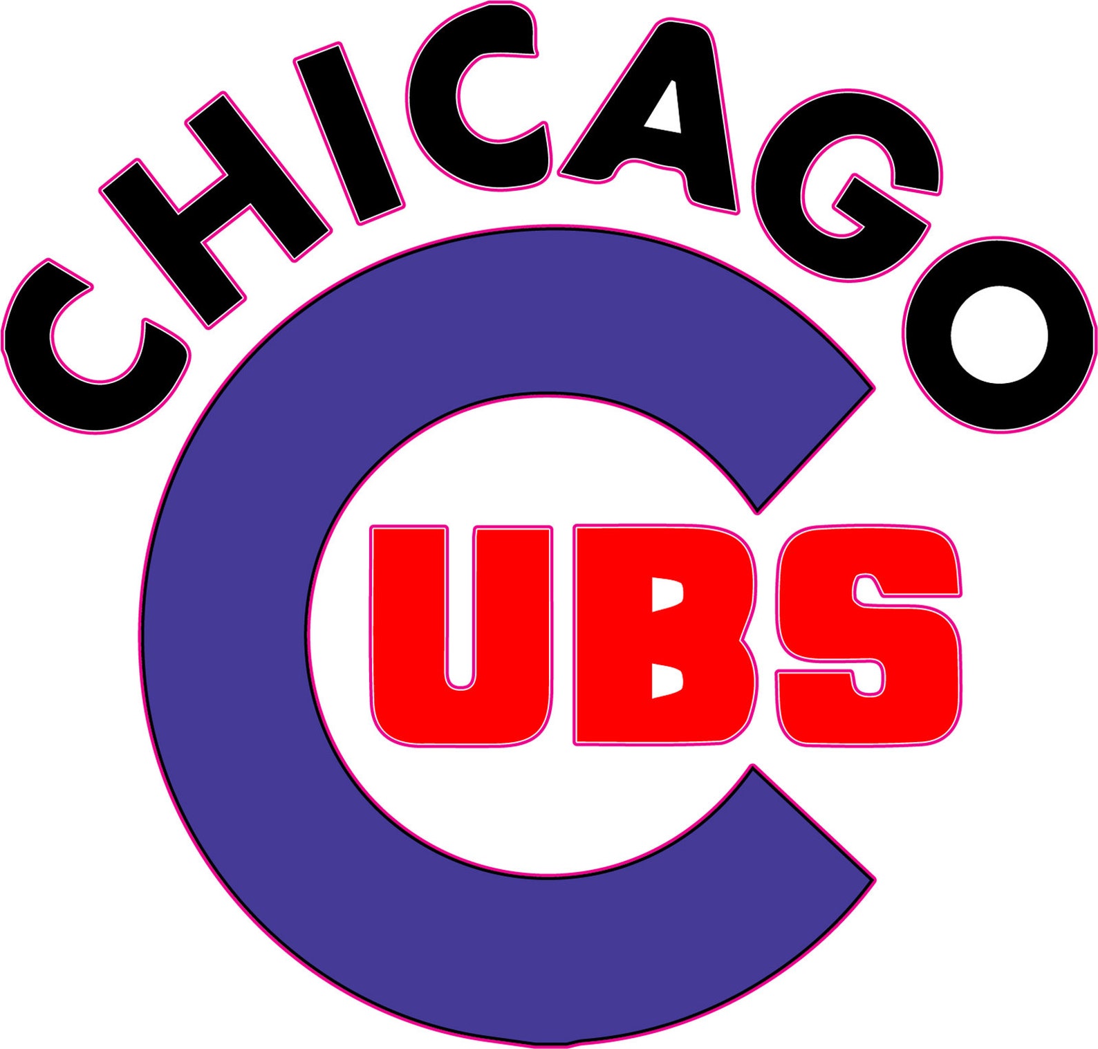 Chicago Cubs Vinyl Decal Sticker for Glasses Car or Truck | Etsy