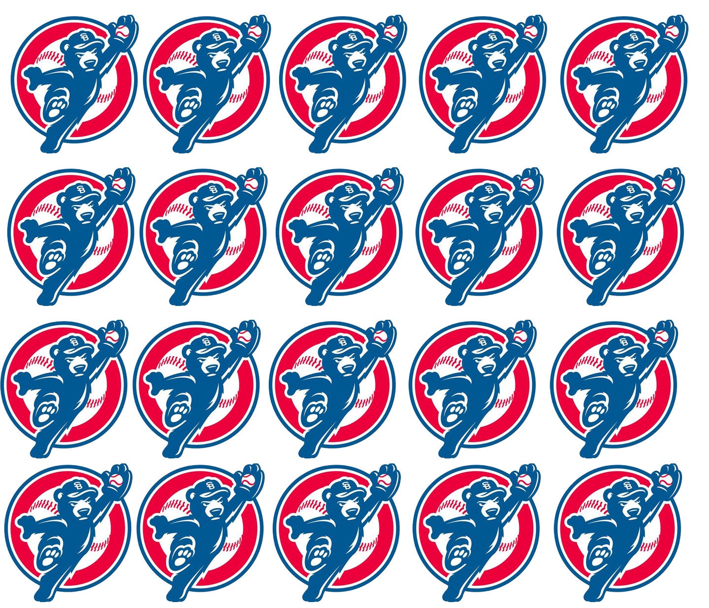 Chicago Cubs Stickers2x2 Chicago Cubs Printable - Etsy