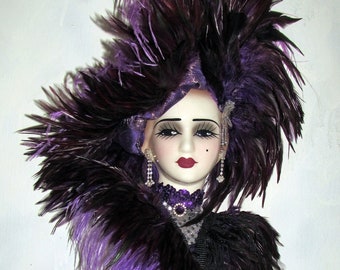 Unique Creations Limited Edition Victorian Lady Face Mask Wall Hanging ...